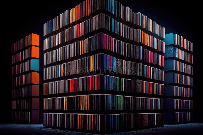 A Data Center Composed of Stacks of Books, with Each Row Representing a ...