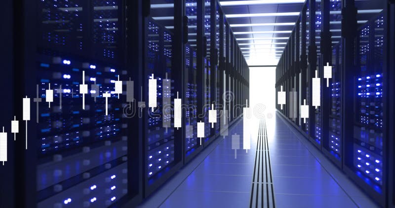 Data Center Computer Racks in Network Security Server Room ...