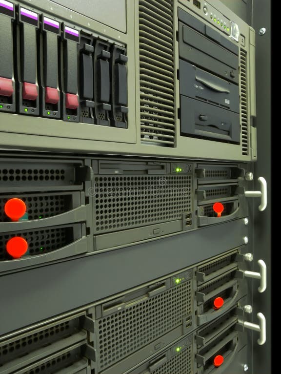Data Center Computer Servers Rack Stock Image - Image of information ...
