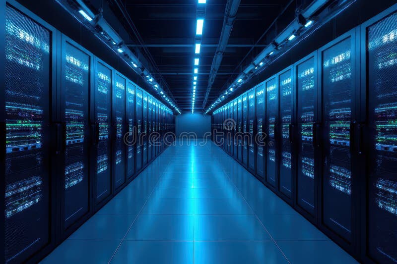 Data Center Concept: Asterisk Hosting Solution Illustration Stock Illustration - Illustration of ...