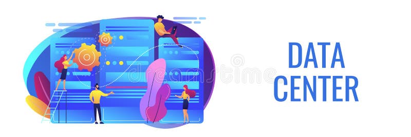 Data Center Concept Banner Header. Stock Vector - Illustration of ...