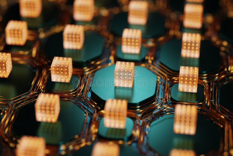 Quantum Computer. Machine Learning. Network Structure of Technology. Blockchain Technology ...