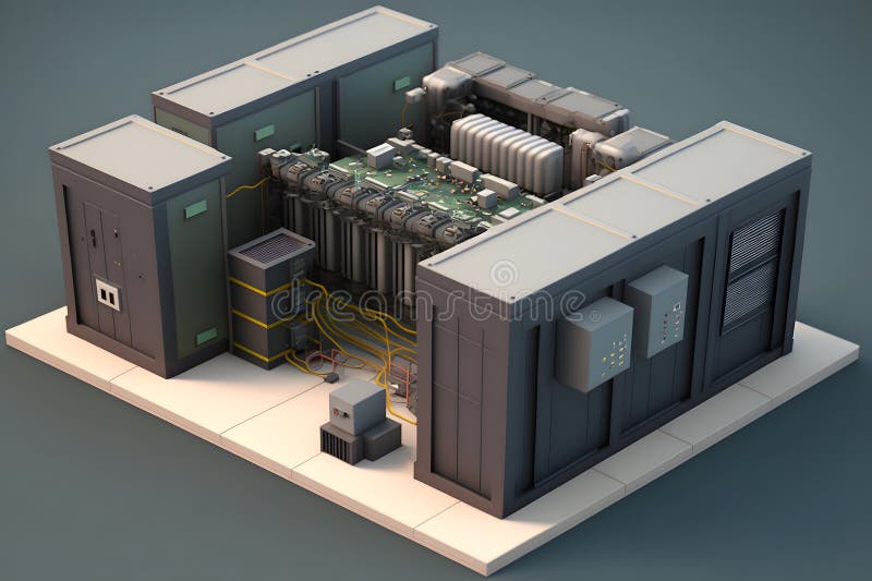 Data Center Concept - 3D Model Stock Illustration - Illustration of ...