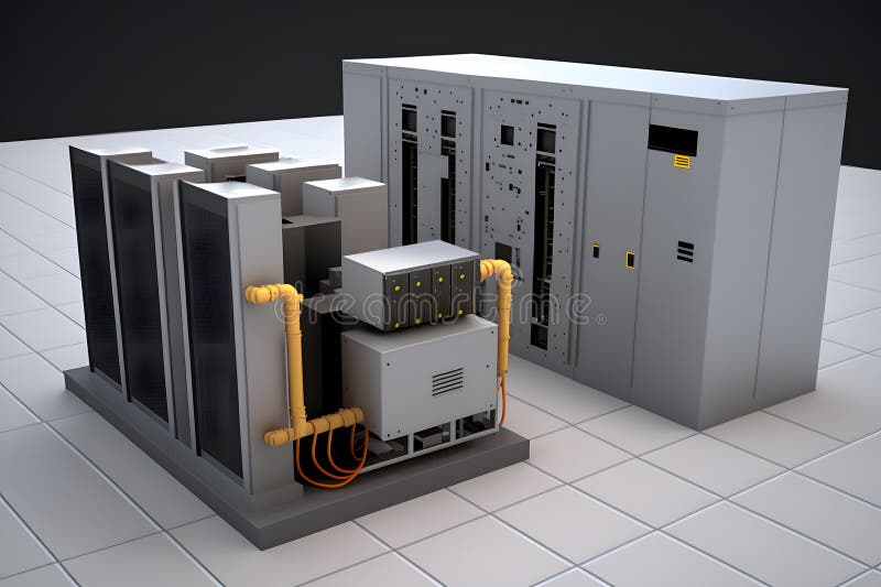 Data Center Concept - 3D Model Stock Illustration - Illustration of ...