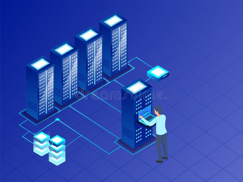 It server grid stock illustration. Illustration of computer - 45648587