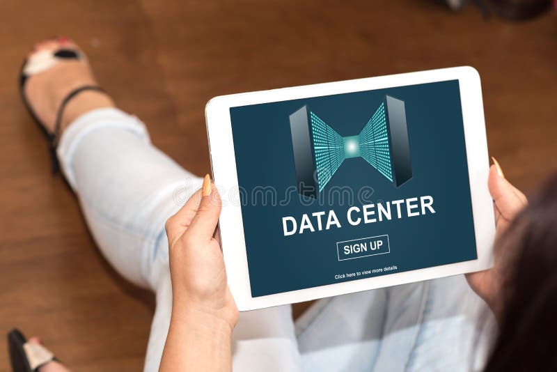 Data Center Concept on a Tablet Stock Image - Image of tablet, hardware ...