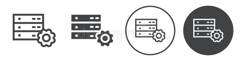Data Center Configuration Icon Vector Logo Outline Stock Vector ...