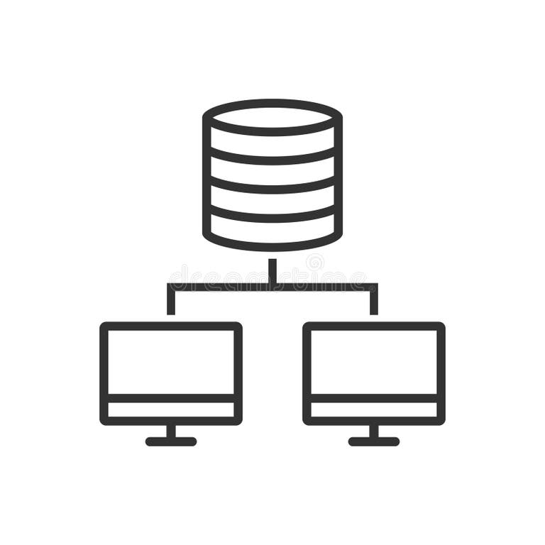 Data Center Connect Icon - Server Network Icon Stock Illustration ...