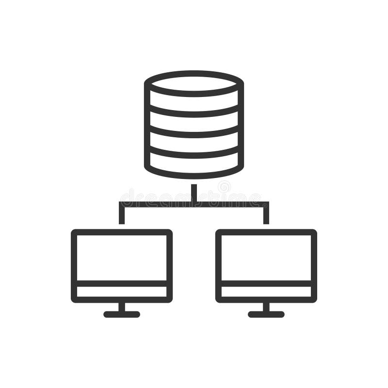 Data Center Connect Icon - Server Network Icon Stock Vector ...