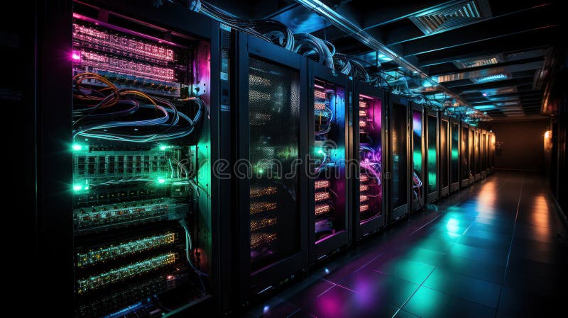 Data Center Connectivity: Network Hub with Fiber Optic Infrastructure ...
