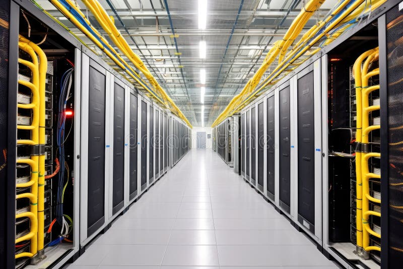 Data Center Cooling System with Large Fans Stock Image - Image of ...
