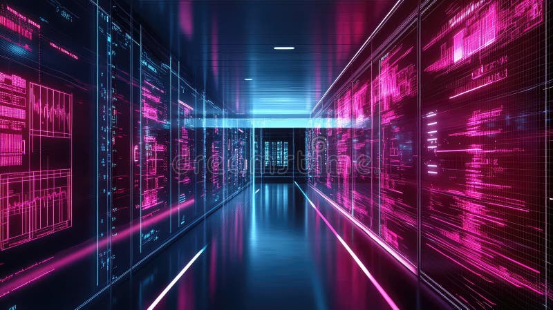 Visualizing Cloud Computing Data Center Infrastructure Stock Photos ...