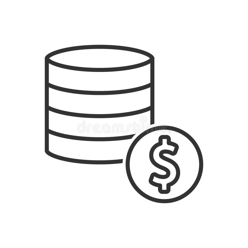 Data Center Cost Icon - Server Money Icon Stock Illustration ...