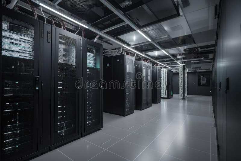 Data Center with Crac Units and Backup Generators for High-availability ...