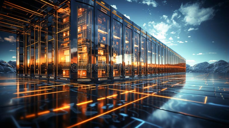 Data Center Cyber Security Storage Stock Photo - Image of computing ...