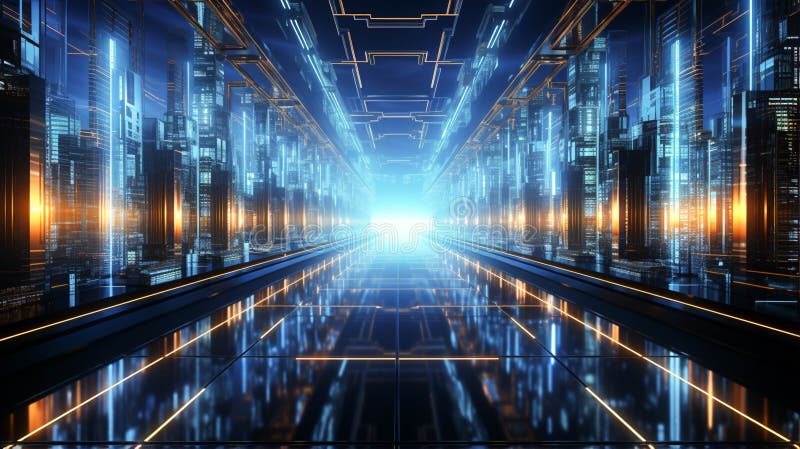 Data Center Cyber Security Storage Stock Image - Image of network ...