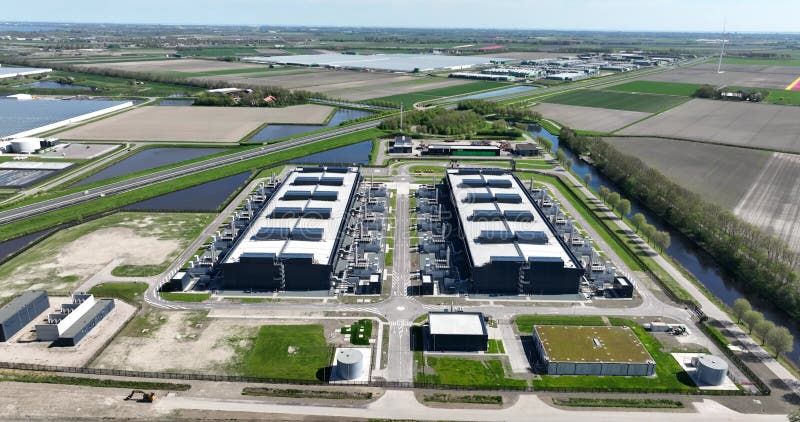 Data Center, Datacenters, Industrial Building with Computer Servers ...