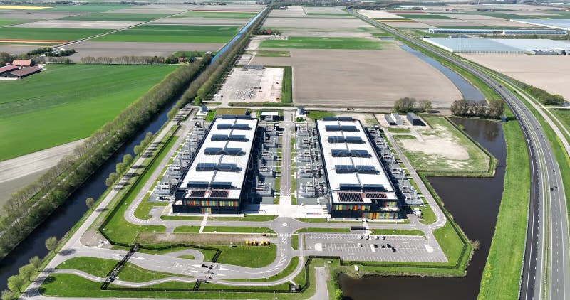 Data Center, Datacenters, Industrial Building with Computer Servers ...