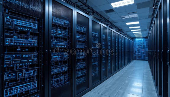 Architectural Network Engineering Diagrams of Rack Systems in a Hosting ...