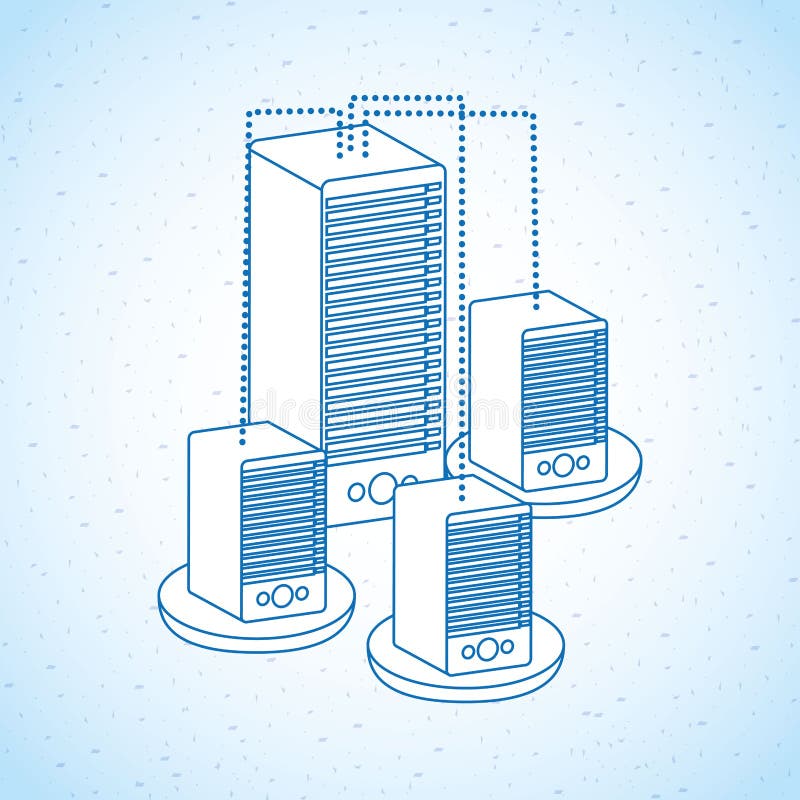 Data center design stock illustration. Illustration of server - 68625696