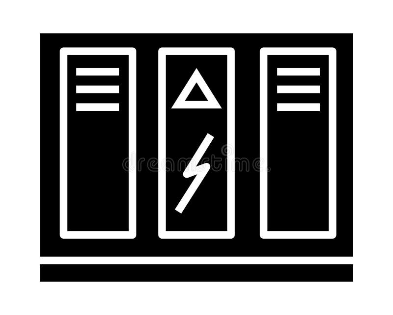 Data Center Electronic System Silhouette Stock Vector - Illustration of ...