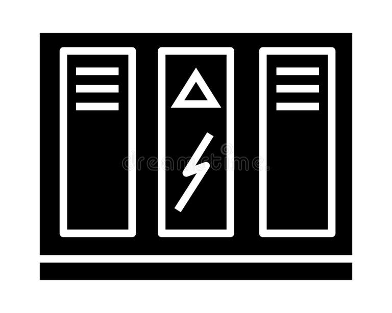 Data Center Electronic System Silhouette Stock Vector - Illustration of ...