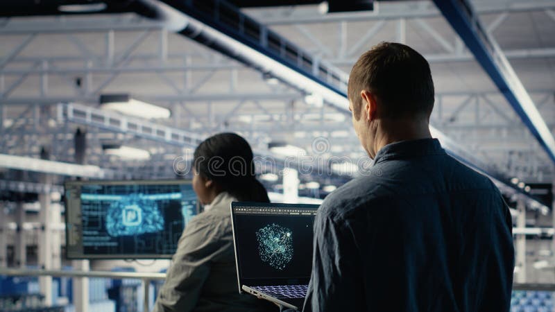 Data Center Engineer Adjusts System Settings To Improve AI Rigs Processing Speed Stock Image ...