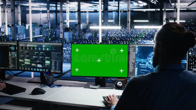 Engineer Using Pc Monitor Green Screen Stock Photos - Free & Royalty-Free Stock Photos from ...