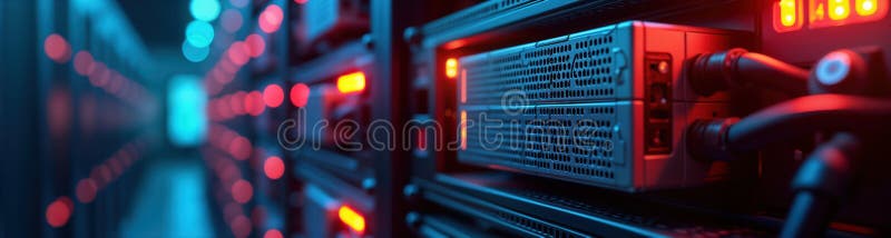 Data Center Equipment with Redundant Power Supplies. Robust Tech ...