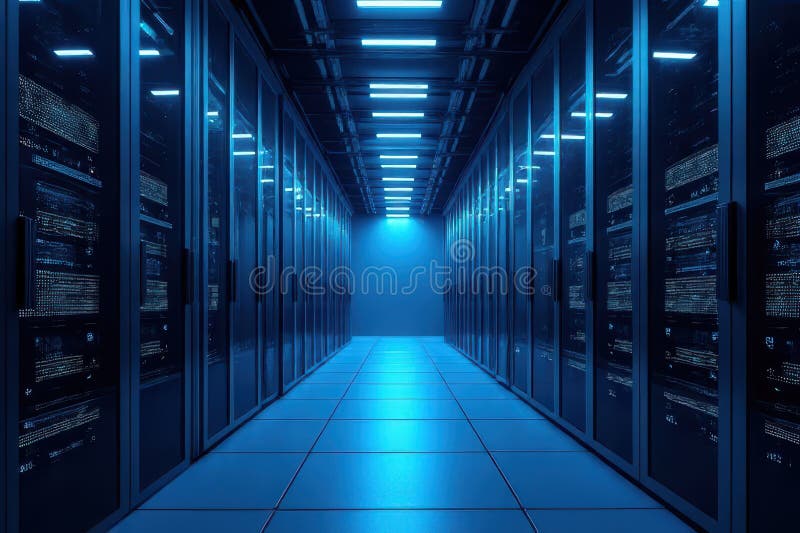 Data Center Evolution stock illustration. Illustration of server ...