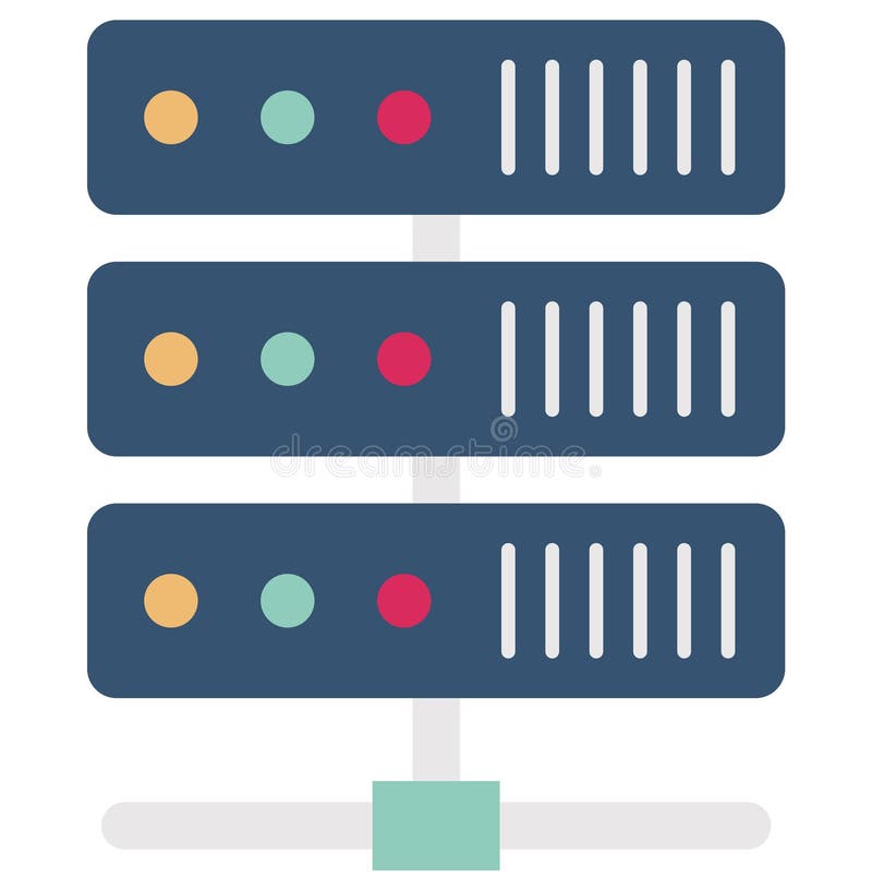 Data Center Flat Vector Icon Which Can Easily Modify or Edit Stock ...