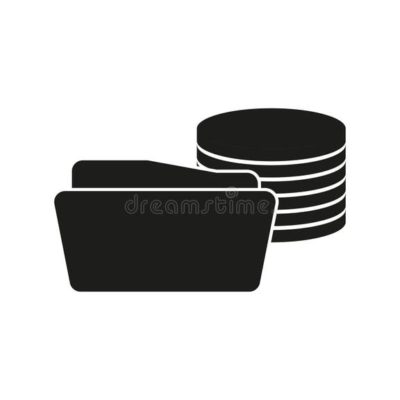 Data Center Folder Icon. Server Folder Icon. Vector Illustration. EPS ...