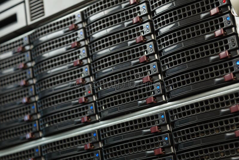 Data Center with Hard Drives Stock Image - Image of cloud, business ...