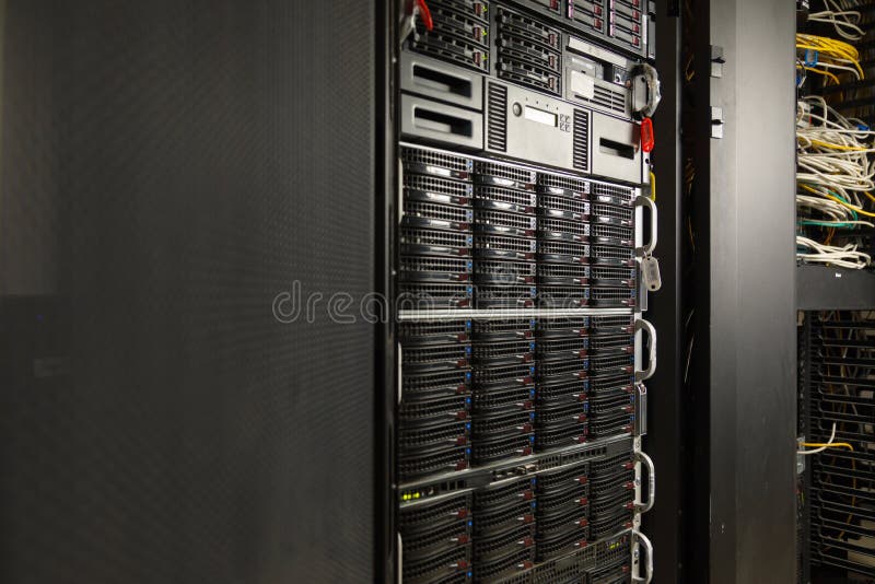 Data Center with Hard Drives Stock Image - Image of computernetwork ...
