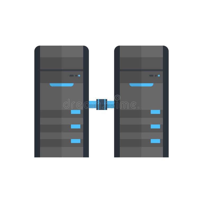 Data Center Icon Cloud Computer Connection Hosting Server Database Synchronize Technology Stock