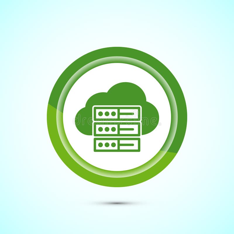 Data Center Icon Design Illustration. Computer Server Vector Icon ...