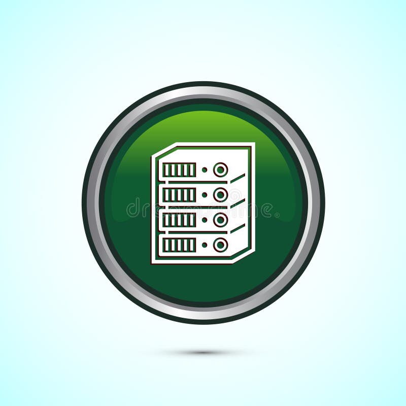 Data Center Icon Design Illustration. Computer Server Vector Icon ...