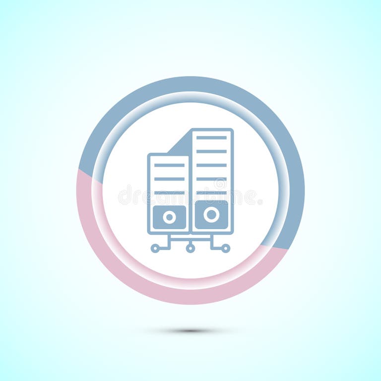 Data Center Icon Design Illustration. Computer Server Vector Icon ...