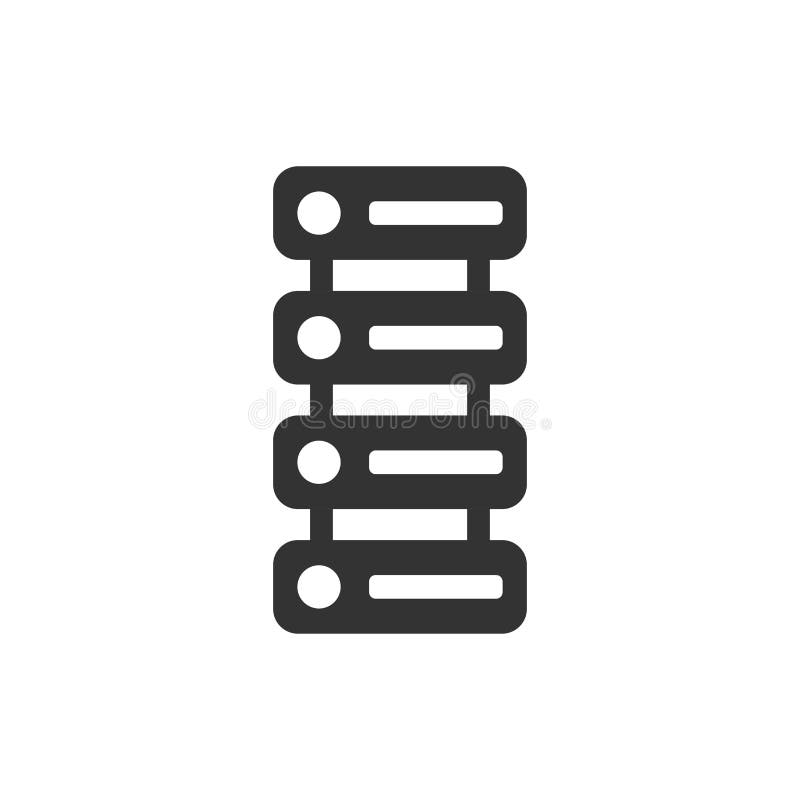 Data Center Icon in Comic Style. Server Vector Cartoon Illustration on ...