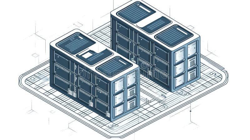 A Data Center Icon Representing the Infrastructure and Hardware Needed ...