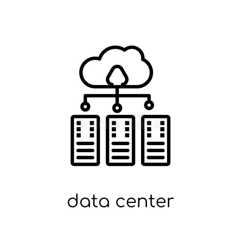 Data Center Icon. Trendy Flat Vector Data Center Icon on White B Stock ...