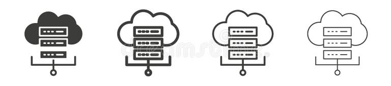 Data Center Icon Vector Set on White Background Stock Vector ...