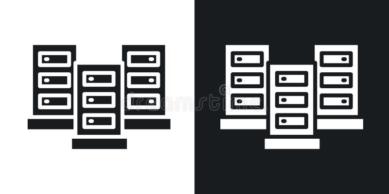 Data Center Icon Vector Set on White Background Stock Vector ...