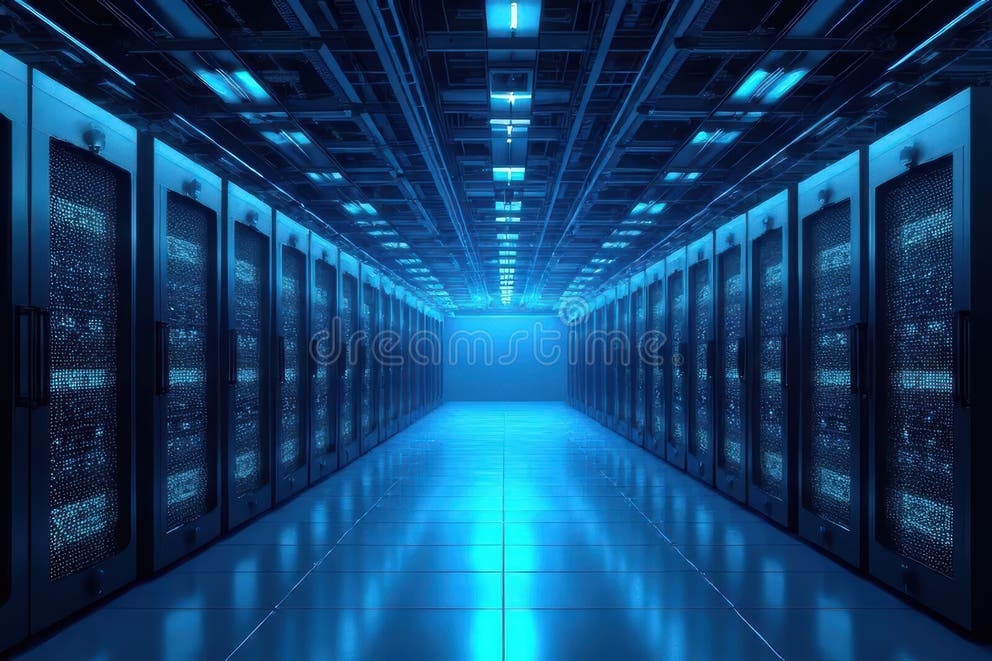 Data Center Infrastructure Visualization Stock Illustration ...