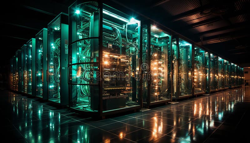 Data center interior stock photo. Image of communication - 308729690