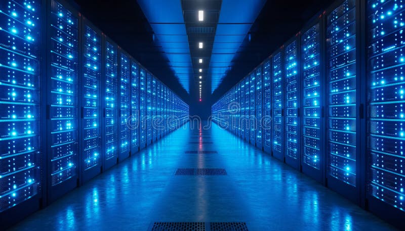 Data center interior stock photo. Image of technology - 307037650