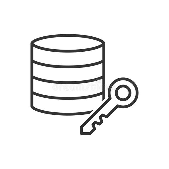 Data Center Key Icon - Server Key Icon Stock Illustration ...