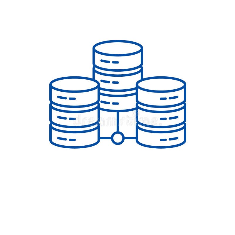 Data Center Line Icon Concept. Data Center Flat Vector Symbol, Sign ...