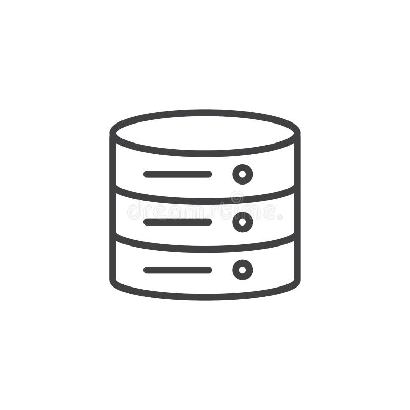 Data center line icon stock vector. Illustration of storage - 108615686