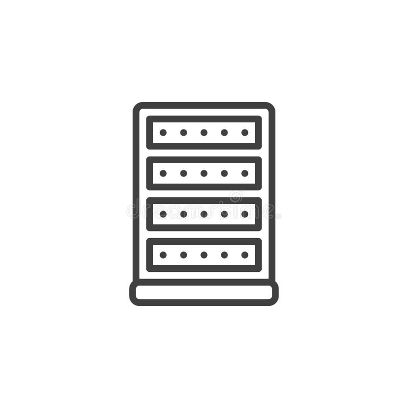 Data Center Line Icon Stock Vector Illustration Of Database 256643125